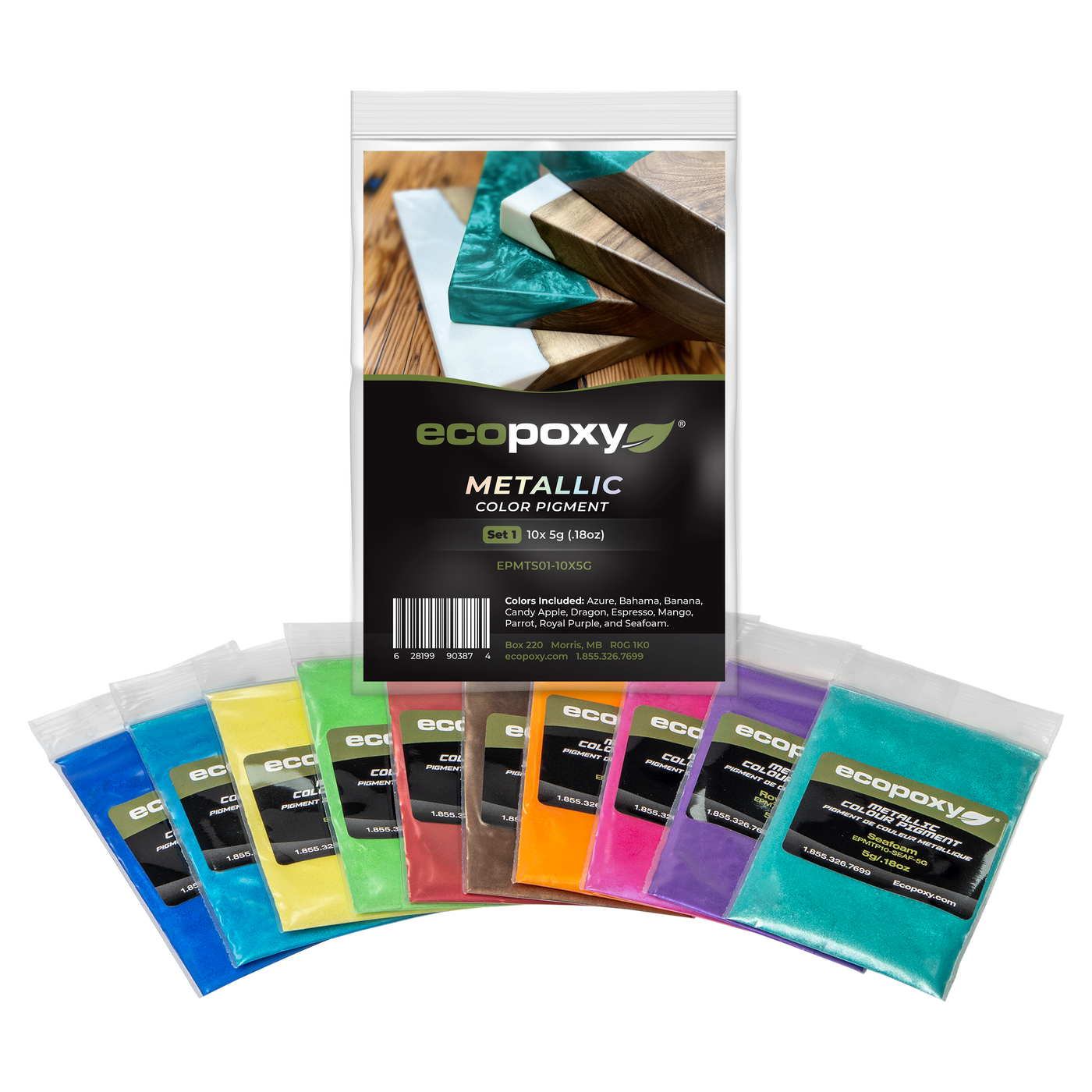 Metallic Pigment Sets | Pigments for Colored Epoxy Resin — EcoPoxy Inc.